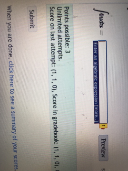 Solved Points possible: 3 Unlimited attempts Score on last | Chegg.com