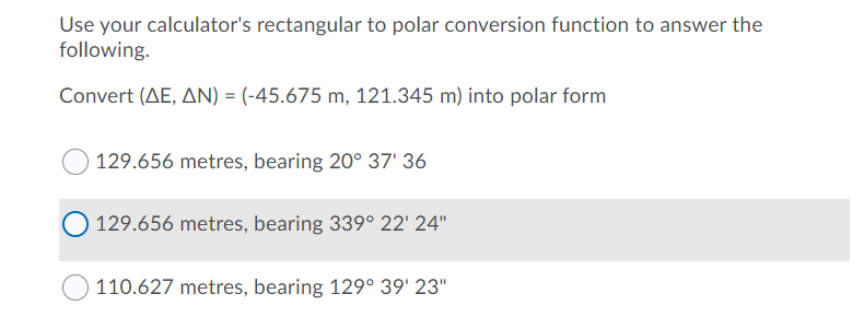 Solved Use your calculator's rectangular to polar conversion | Chegg.com