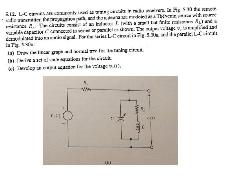 Solved 5.12. L-C circuits are commonly used as tuning | Chegg.com