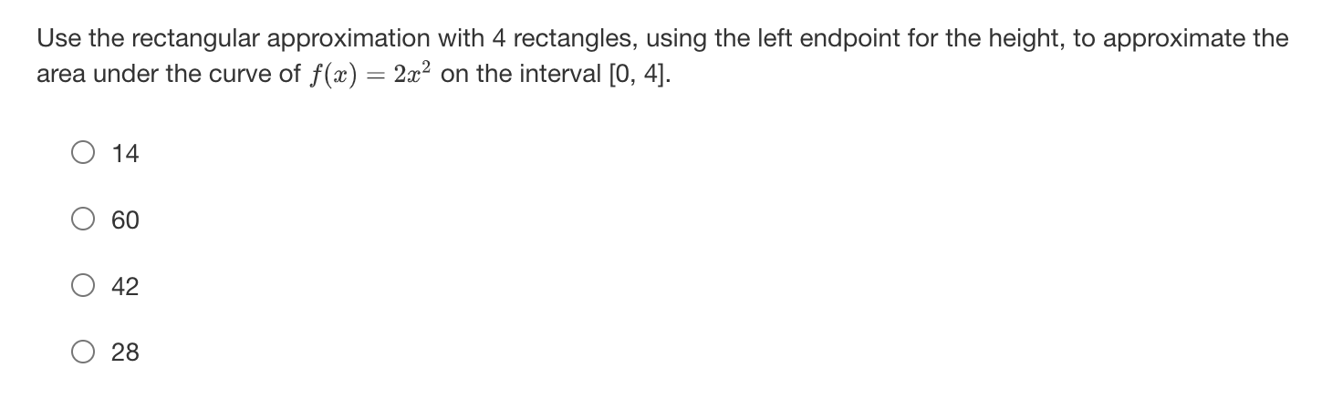 Solved Use the rectangular approximation with 4 ﻿rectangles, | Chegg.com