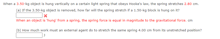 Solved When a 3.50−kg object is hung vertically on a certain | Chegg.com
