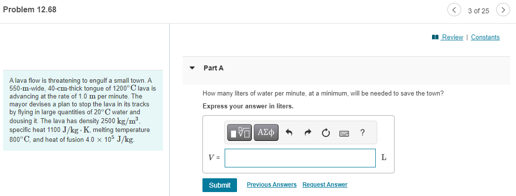 Solved A lava flow is threatening to engulf a small town. A | Chegg.com