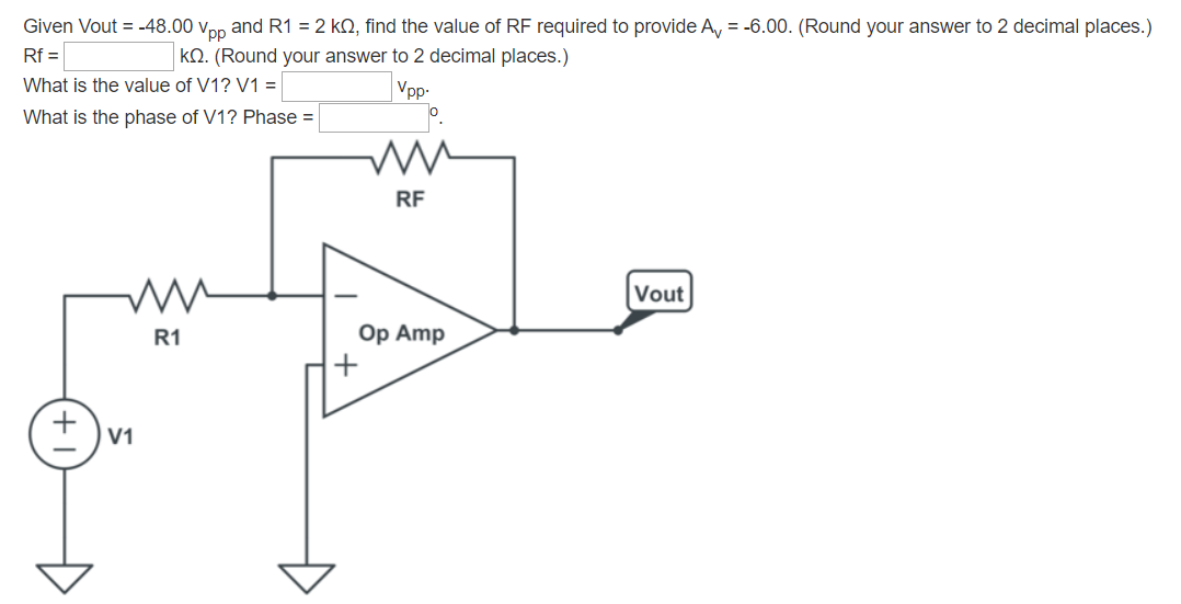 Solved Given V1 = 10 Vpp, R1 = 3 kN, V2 = 8 Vpp, R2 = 9 kN, | Chegg.com