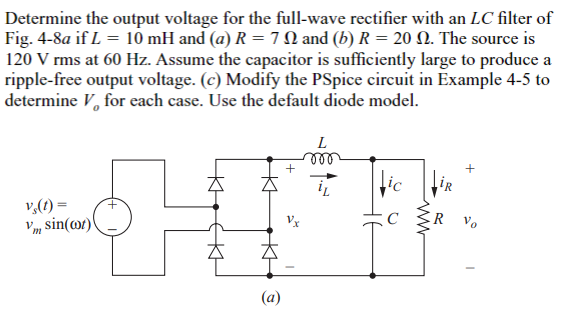 Solved Determine the output voltage for the full-wave | Chegg.com