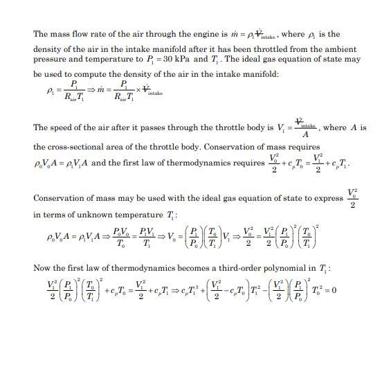 Consider a normally-aspirated, four-stroke, | Chegg.com