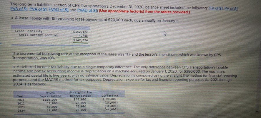 Solved The Long term Liabilities Section Of CPS Chegg solved-the-long-term-liabilities-section-of-cps-chegg