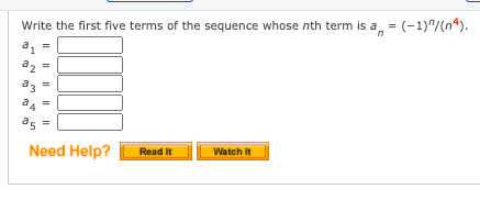 Solved Write the first five terms of the sequence whose nth | Chegg.com