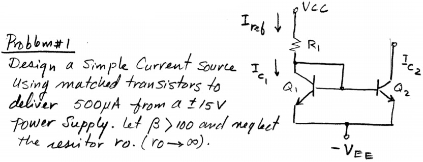 Solved Problema l Design a simple Current source II using | Chegg.com