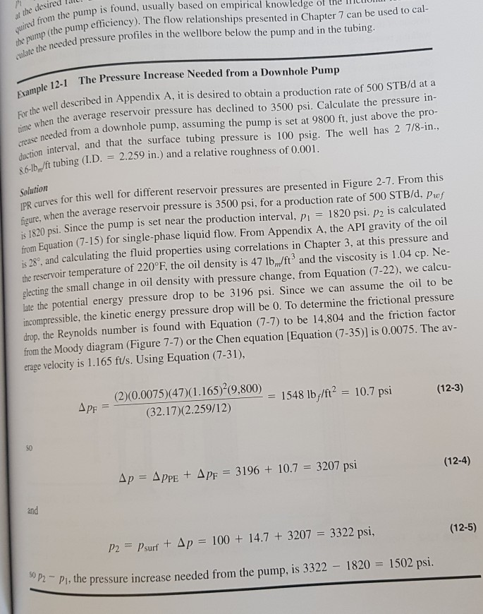 Problems 12-1 For the well described in Example 12-1, | Chegg.com