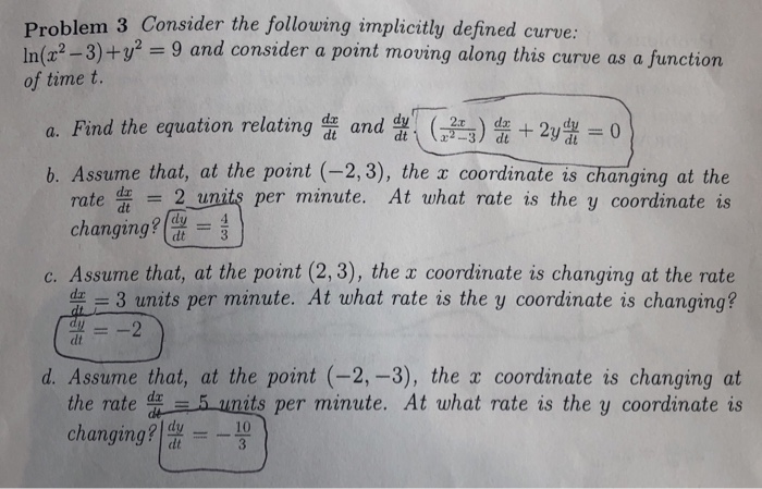 Solved Problem 3 Consider the following implicitly defined | Chegg.com Solved Problem 3 Consider the following implicitly defined | Chegg.com