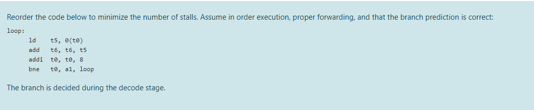 Solved Reorder the code below to minimize the number of | Chegg.com