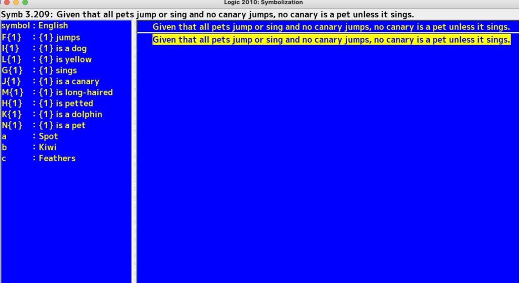 Solved Logic 2010: Symbolization Symb 3.209: Given that all | Chegg.com