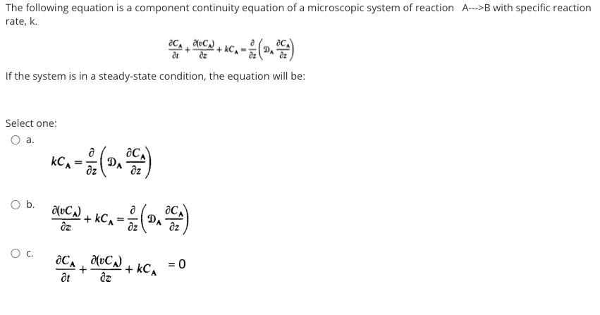 Solved The following equation is a component continuity | Chegg.com