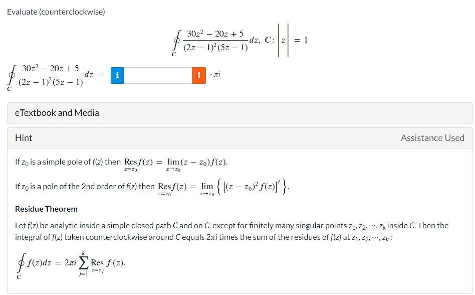 Solved Evaluate (counterclockwise) | Chegg.com