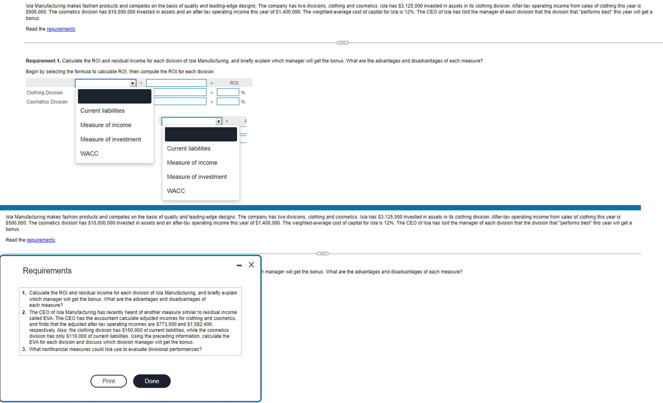 Solved bonus.Read the requirements.RequirementsCalculate the | Chegg.com
