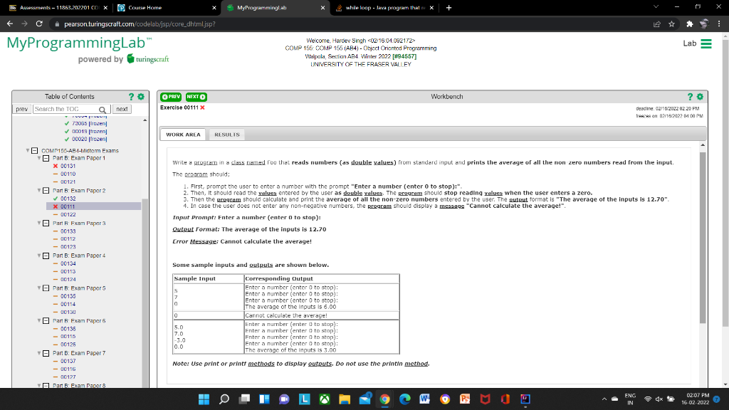 Solved Bb Assessments - 11863.202201 COX @ Course Home X | Chegg.com