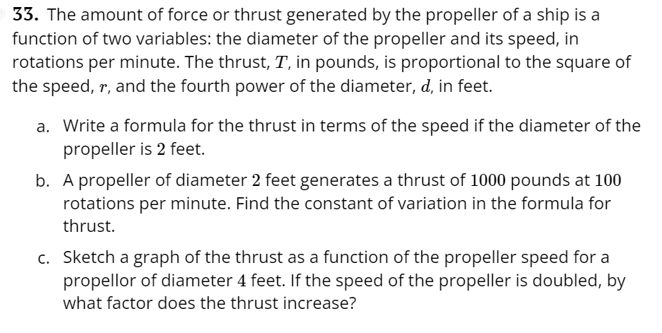 Solved 33. The amount of force or thrust generated by the | Chegg.com