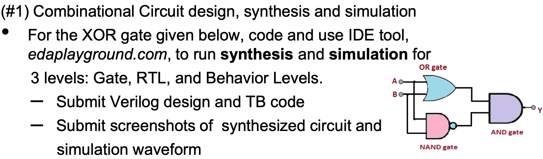 Solved t1) Combinational Circuit design, synthesis and | Chegg.com
