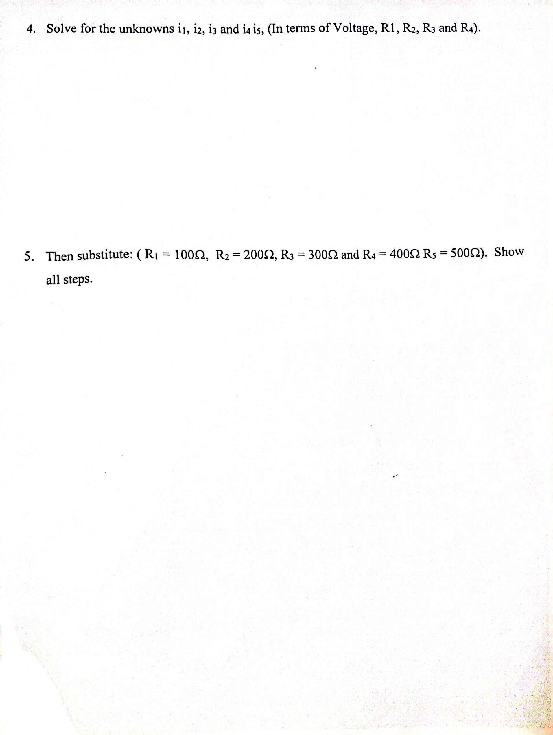 Solved 1 Branch Equations A I1 Is I2 B I5 Iy I3 2 Loop