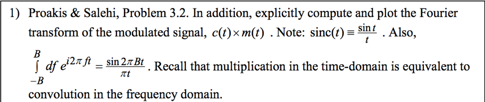 Solved 1) Proakis & Salehi, Problem 3.2. In addition, | Chegg.com