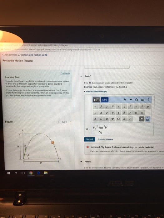 Solved 1702410 《 Assignment 2·Vectors and motion in 2D | Chegg.com