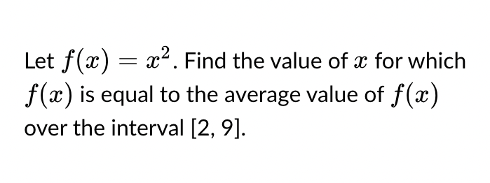 Solved Let f(x)=x2. ﻿Find the value of x ﻿for whichf(x) ﻿is | Chegg.com