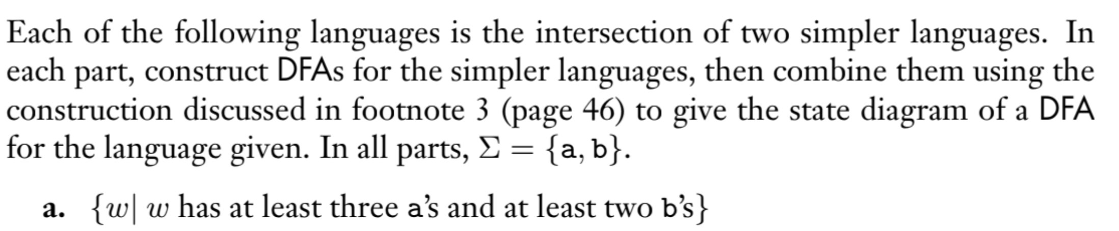 Solved Each of the following languages is the intersection | Chegg.com