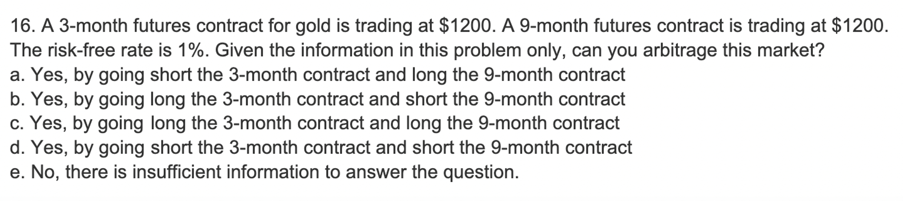 Solved A 3-month futures contract for gold is trading at | Chegg.com