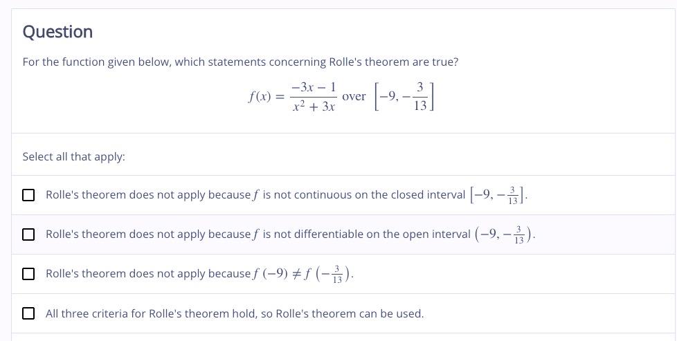 Solved For the function given below, which statements | Chegg.com