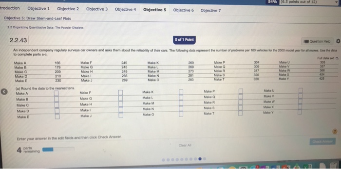 Solved (6.s points out of 12) troduction Objective 1 | Chegg.com