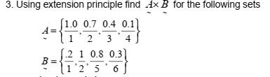 Solved 3. Using extension principle find A×B for the | Chegg.com