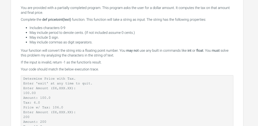 Solved You are provided with a partially completed program. | Chegg.com