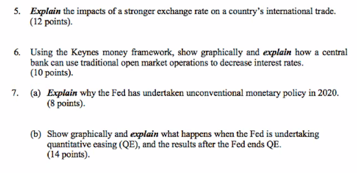 Solved 5. Explain the impacts of a stronger exchange rate on | Chegg.com