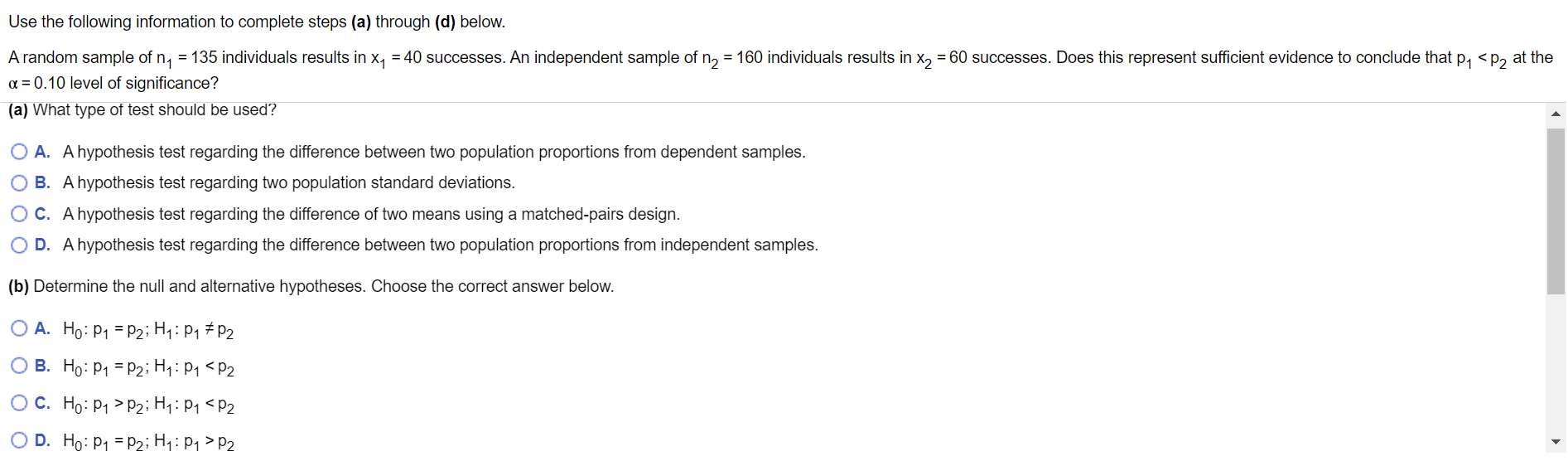 Solved Use the following information to complete steps (a) | Chegg.com
