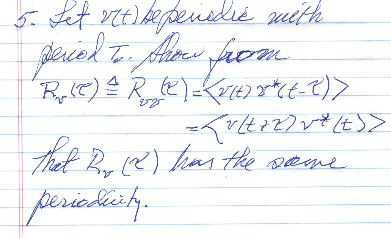 5. Lef v(t) bepeniodic meth periol to. Show from | Chegg.com