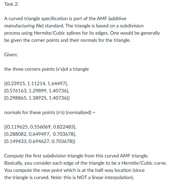 Task 2: A curved triangle specification is part of | Chegg.com