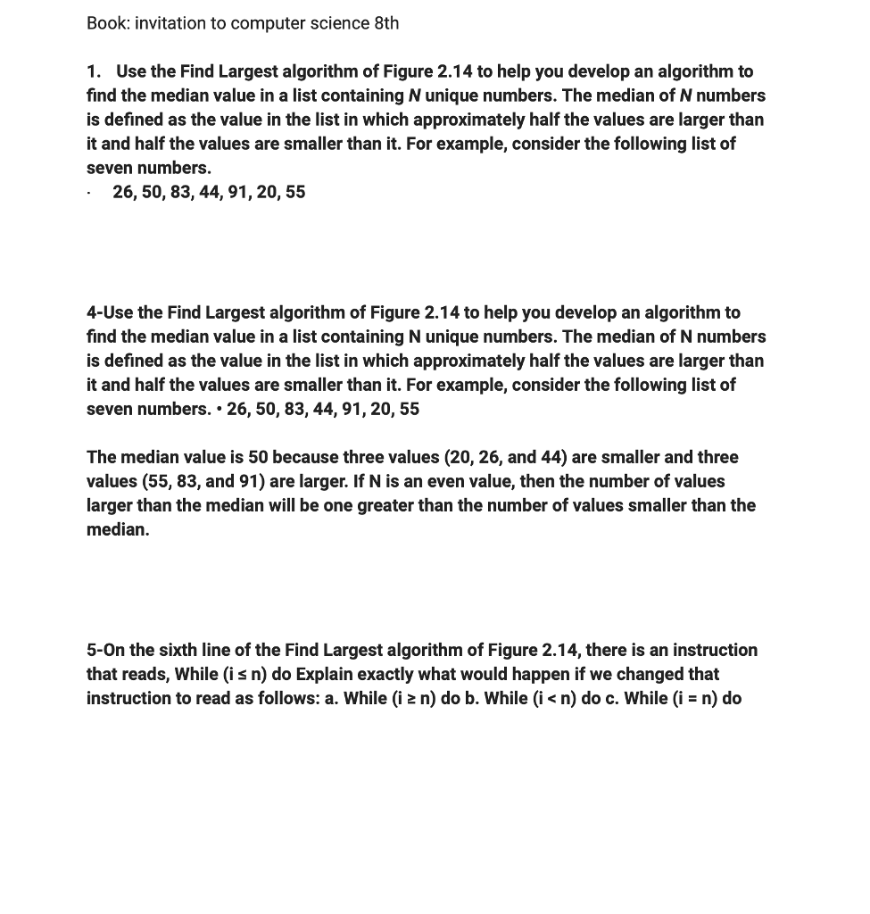 Solved Book: invitation to computer science 8tlh 1. Use the | Chegg.com