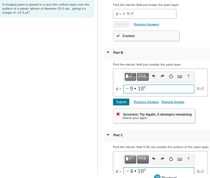 Solved Find the electric field just inside the paint layer. | Chegg.com