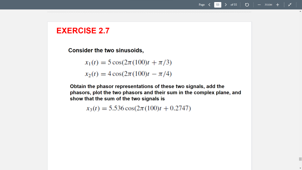 Solved Consider the two sinusoids, | Chegg.com