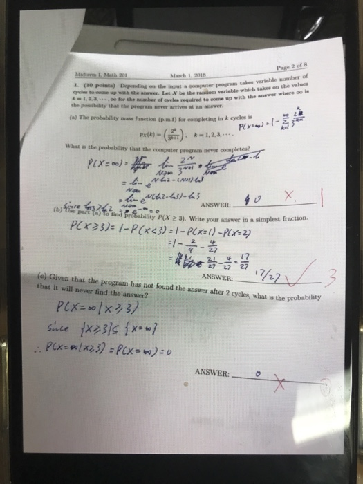 Page 2 of Midierm L, Mash 20 takes variable number of | Chegg.com