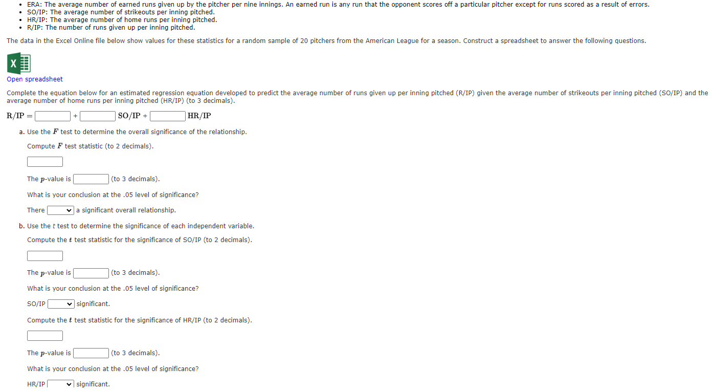- SO/IP: The average number of strikeouts per inning | Chegg.com