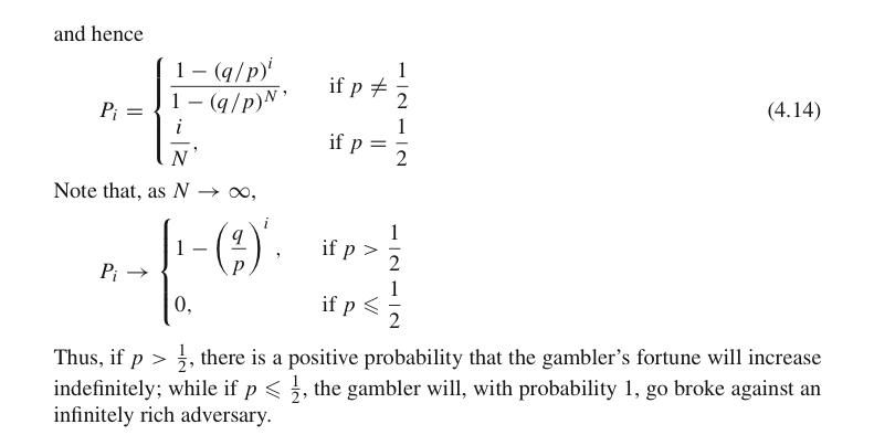 Solved Problem 3 (Gambler's ruin problem) We recall the | Chegg.com