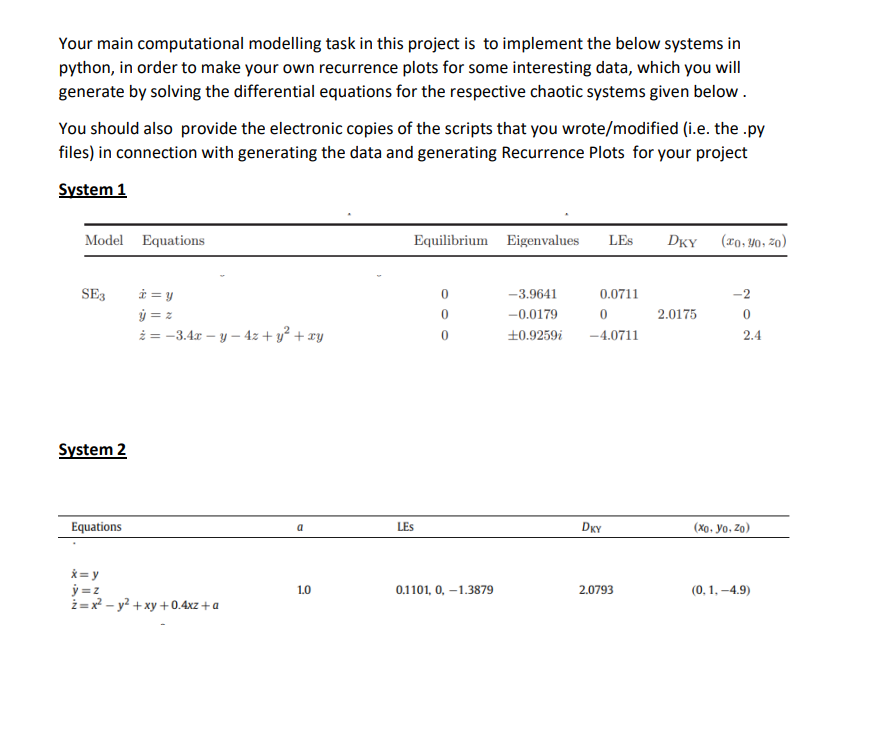 Your main computational modelling task in this | Chegg.com
