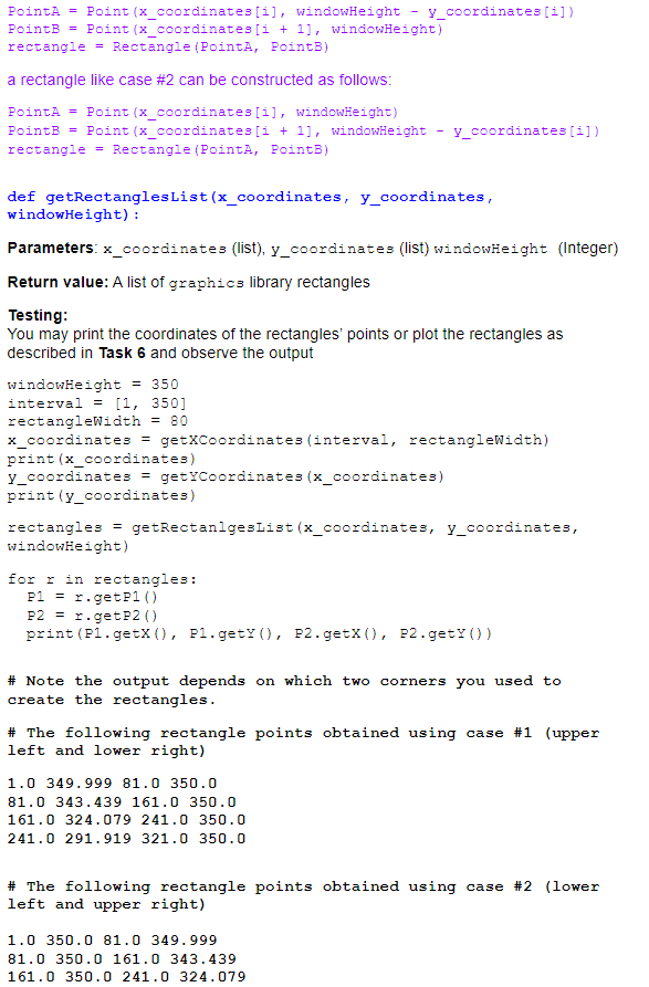 Solved Task 5: implement the getRectanlgesList function A | Chegg.com