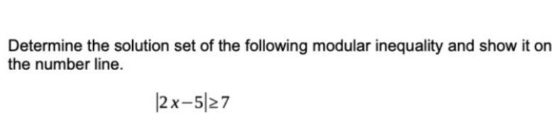 Solved Determine the solution set of the following modular | Chegg.com