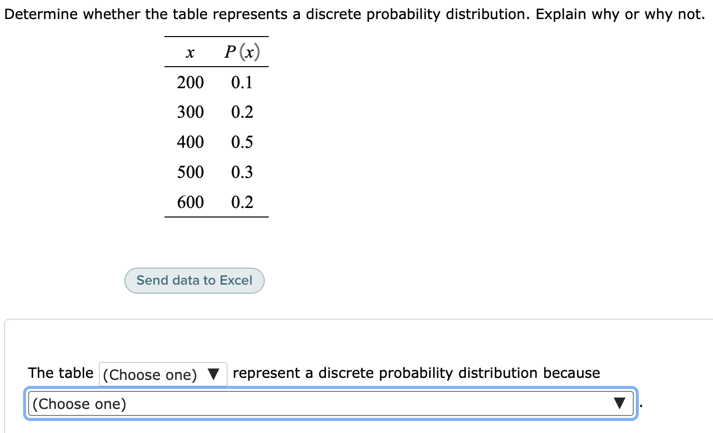 Solved Determine whether the table represents a discrete | Chegg.com