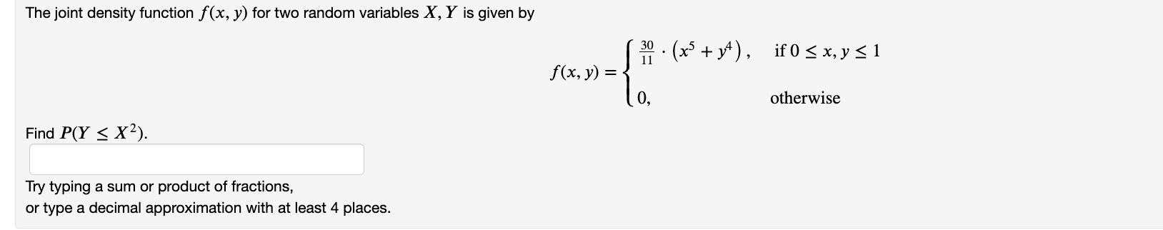 Solved The joint density function f(x,y) for two random | Chegg.com