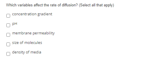 Solved Which of the following factors would decrease the | Chegg.com