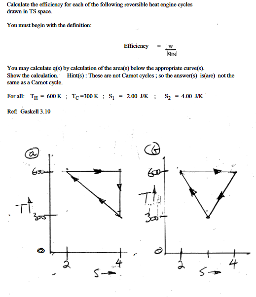 Solved Calculate the efficiency for each of the following | Chegg.com