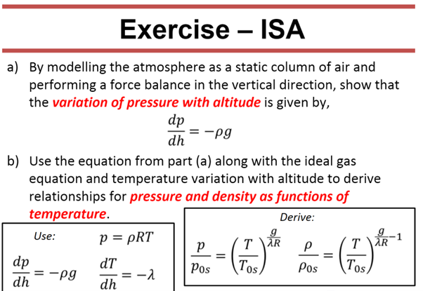 Solved a) ﻿By modelling the atmosphere as a static column of | Chegg.com